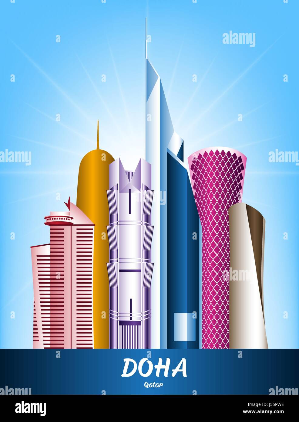 Tornado tower doha Immagini Vettoriali Stock - Alamy