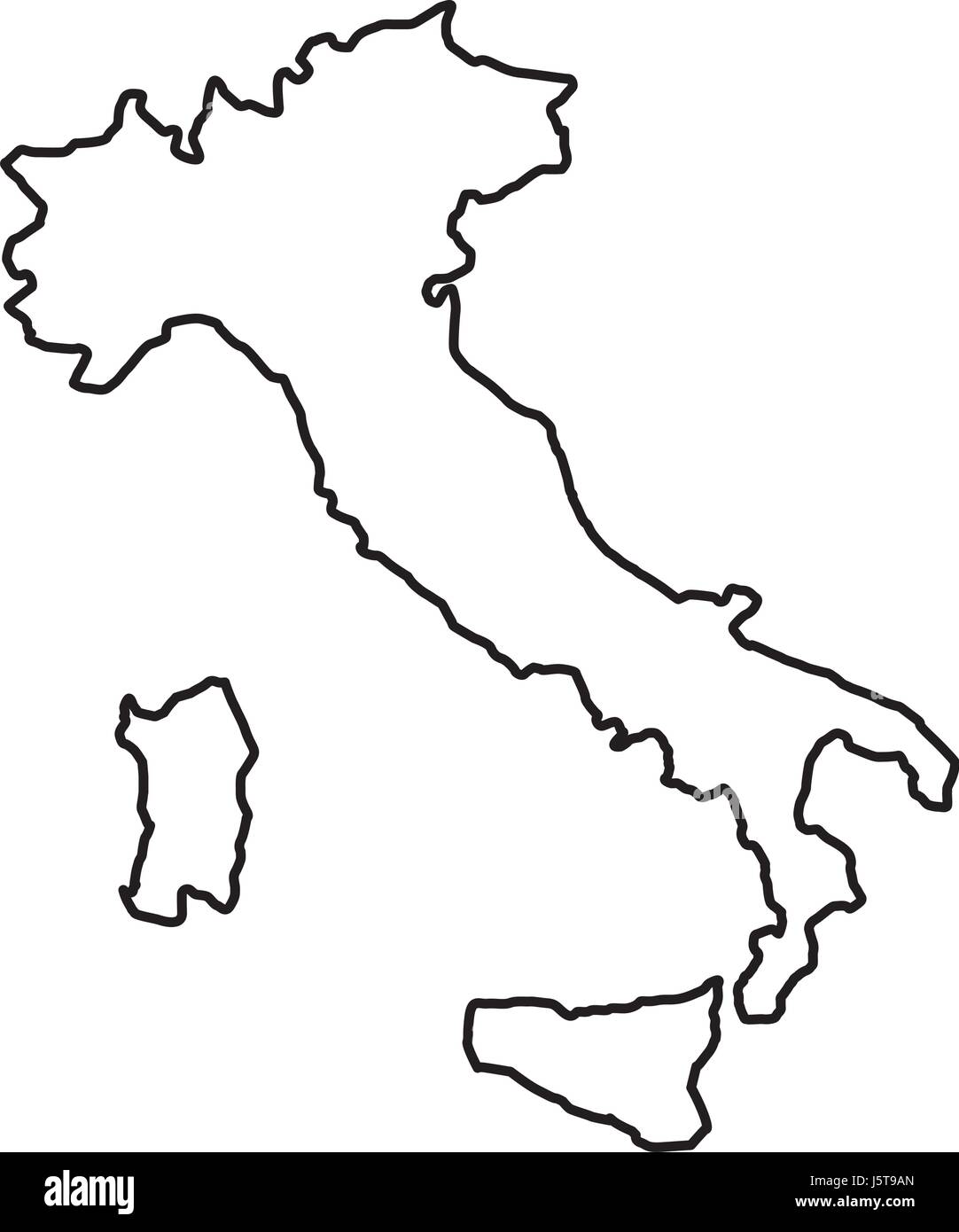 icona mappa Italia Immagine e Vettoriale - Alamy