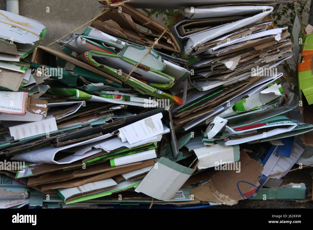 Mull raccolta rifiuti Rifiuti di carta foglio di carta carta cartone di ...