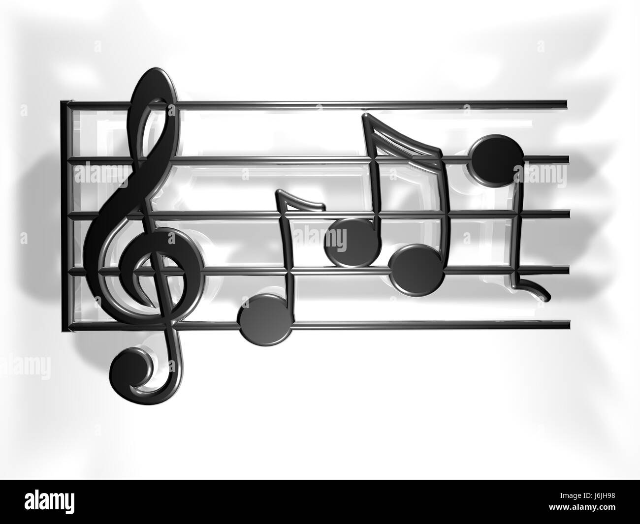 Note musicali 3d Foto e Immagini Stock in Bianco e Nero - Alamy