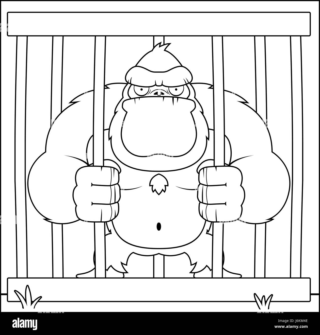 Gorilla in una gabbia Immagini Vettoriali Stock - Alamy
