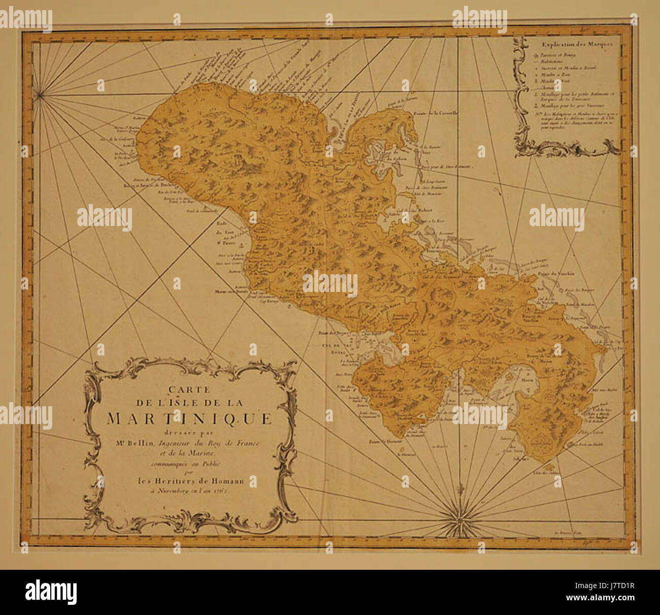 Mappa dell'isola martinique immagini e fotografie stock ad alta ...