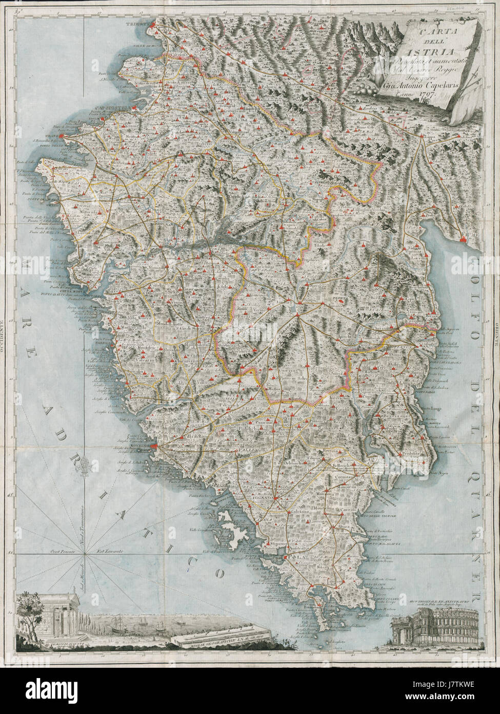La "carta dell'Istria" del 1797 è una mappa storica che descrive la ...
