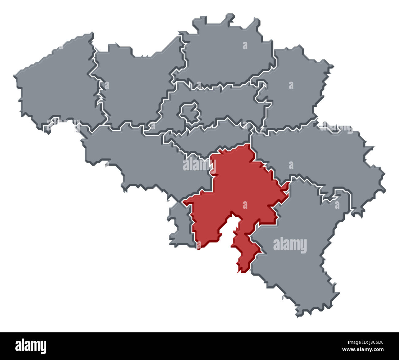 Belgio, mappa, Atlas, mappa del mondo, profilo simbolico, politico ...