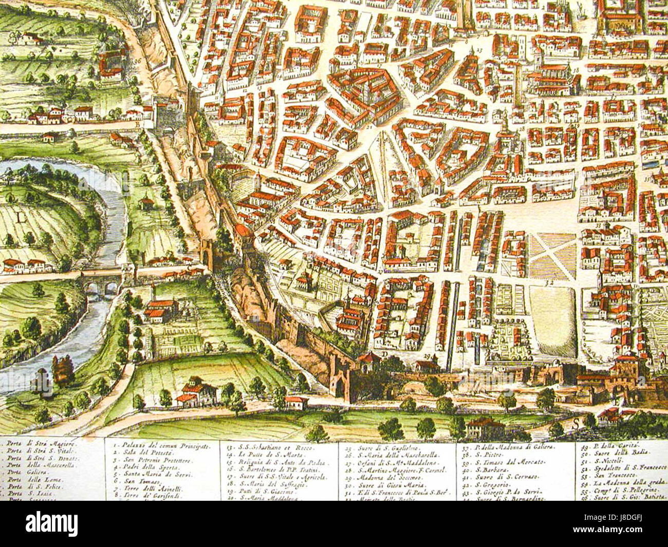 La Mappa di Bologna del Blaeu è una mappa storica di Bologna, Italia ...