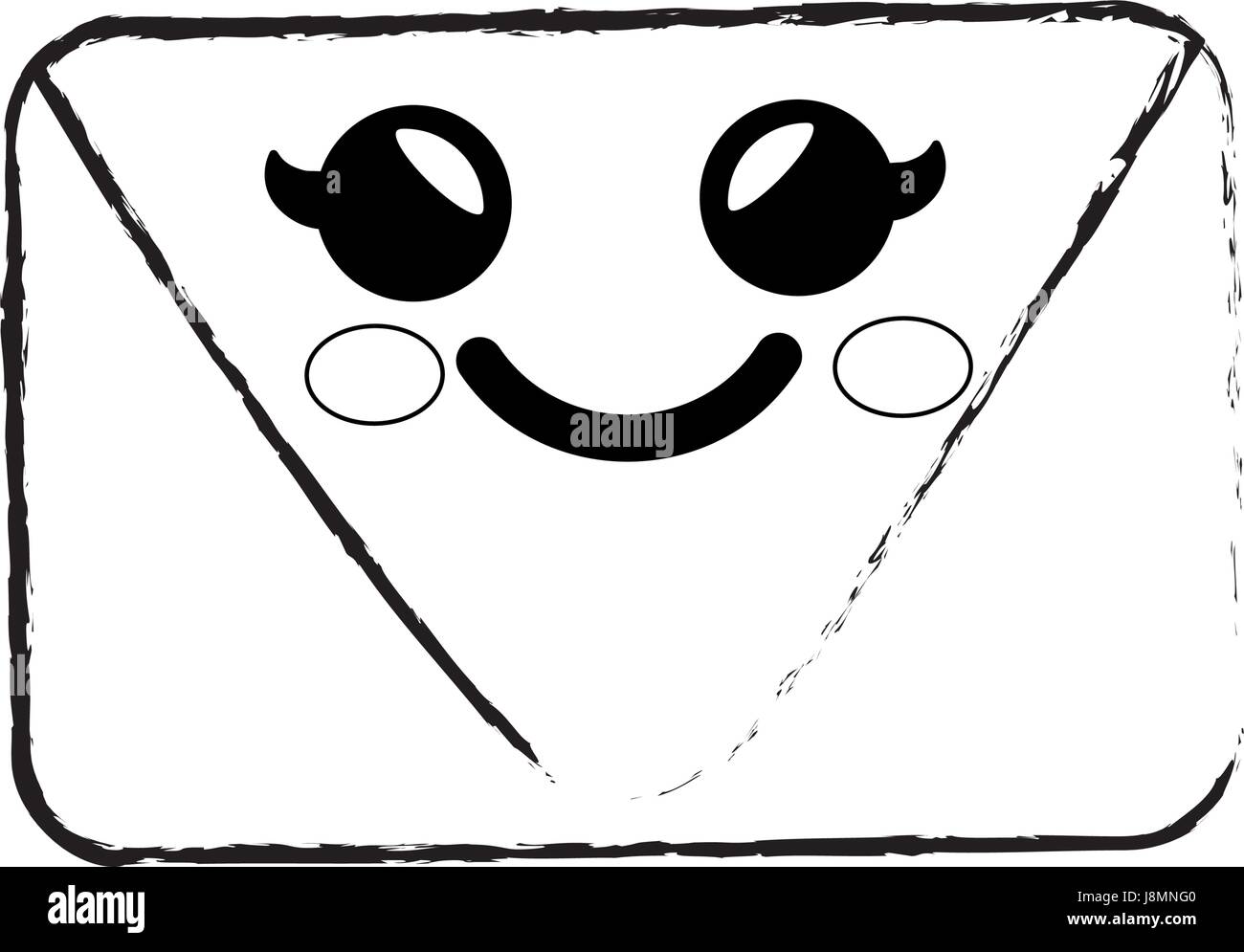 Message envelope cartoon draw vector immagini e fotografie stock ad ...