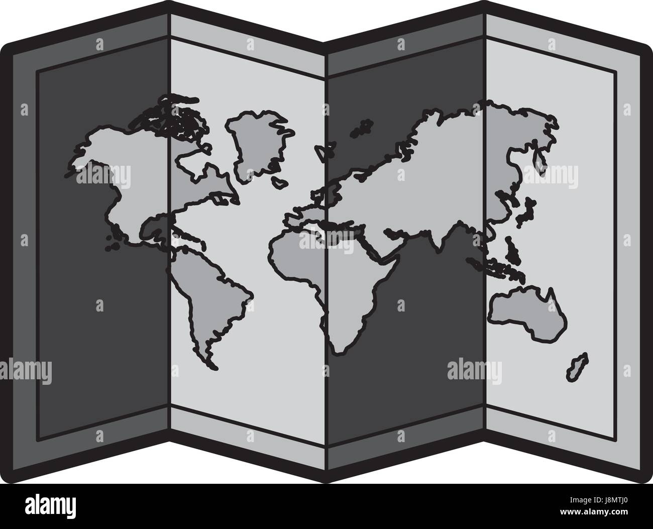 World Map Flat Atlas Immagini e Fotos Stock - Alamy