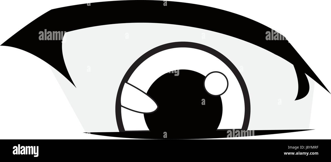 Anime eye manga comic expression Immagini Vettoriali Stock - Alamy