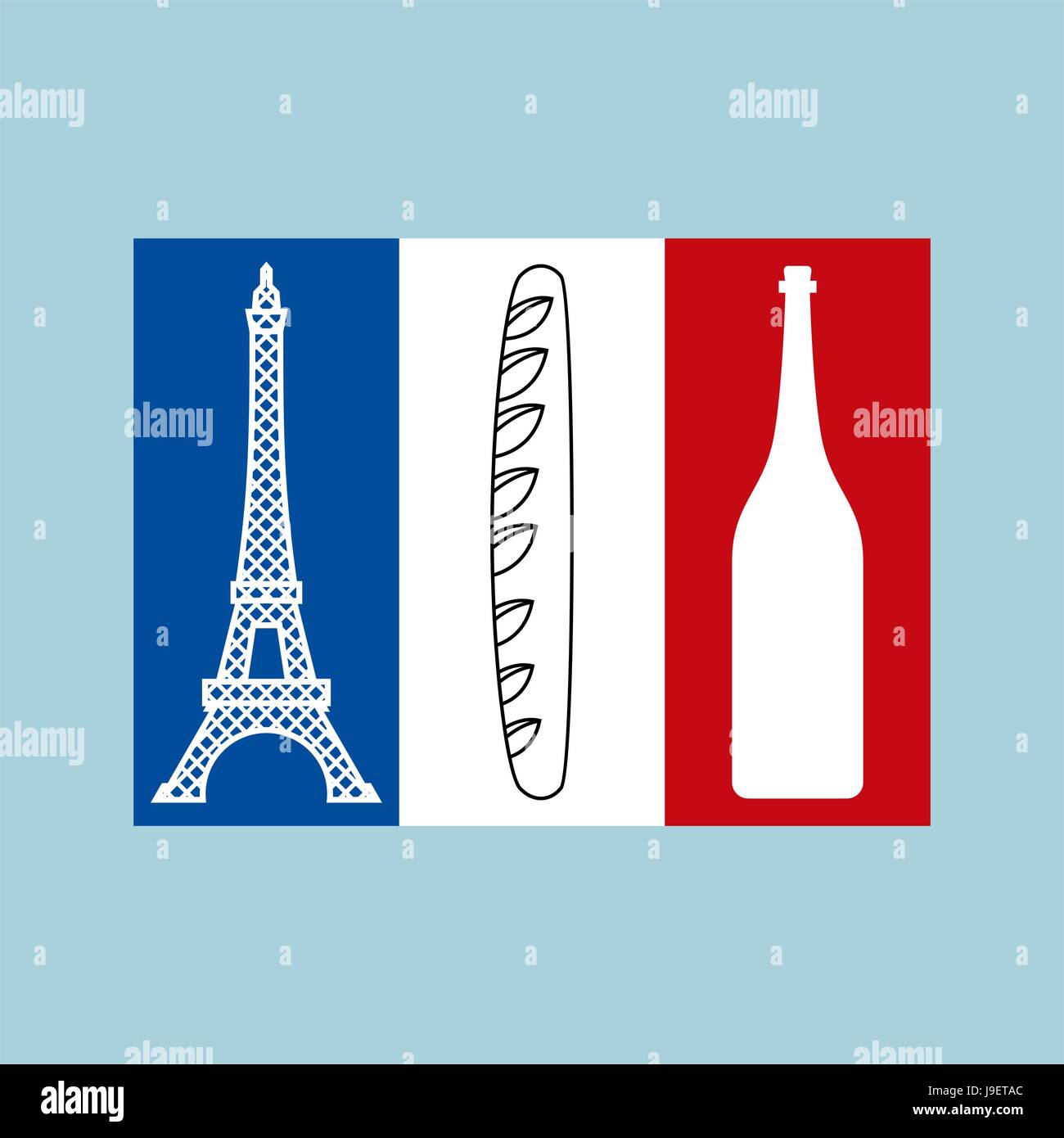 Il francese bandiera tricolore di caratteristiche nazionali del paese ...