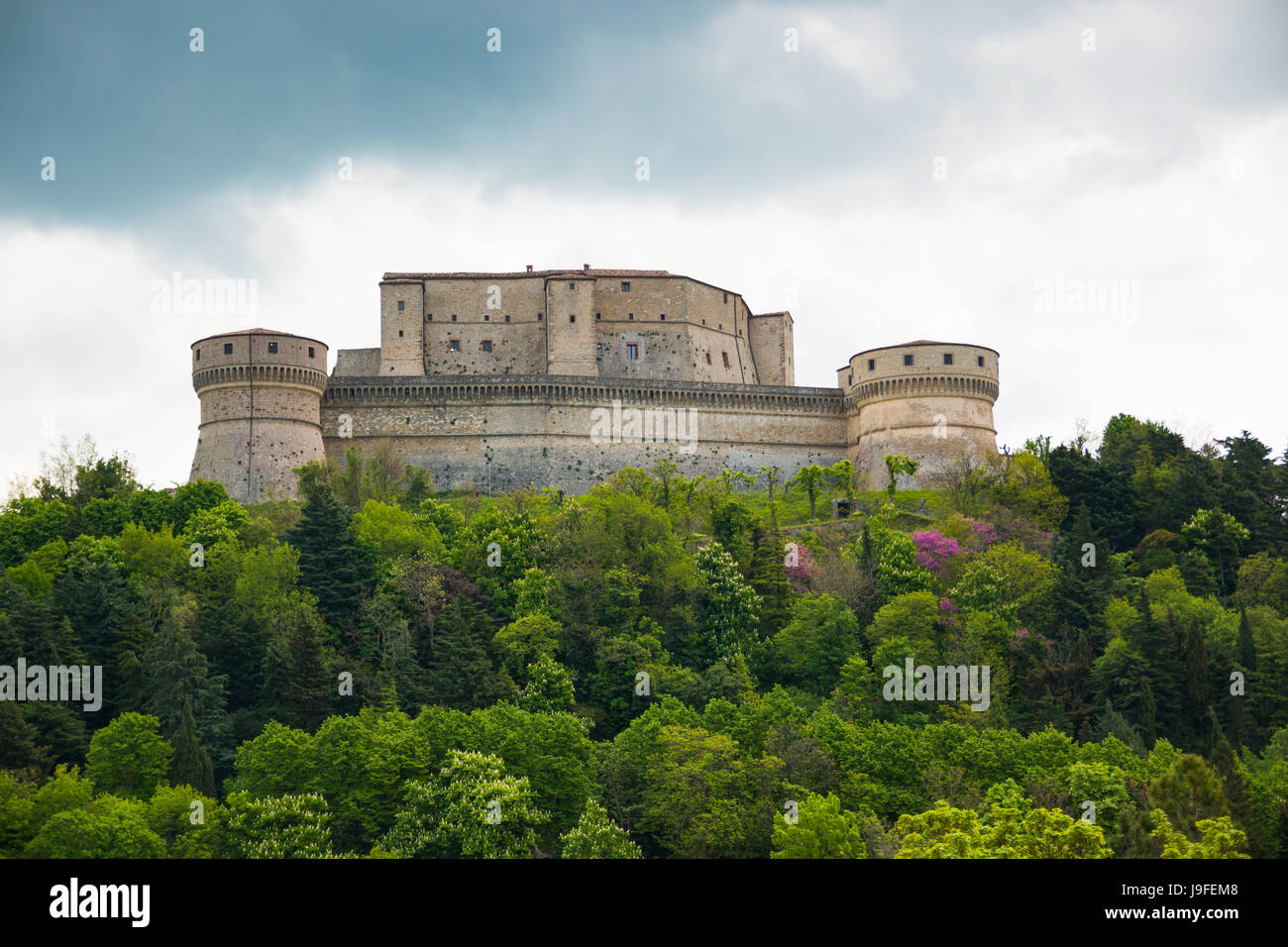 Vecchia medievale rocca di San Leo città delle Marche in Italia accanto ...
