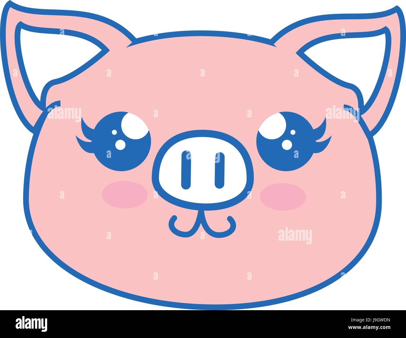 Pig kawaii cartoon Immagini Vettoriali Stock - Alamy