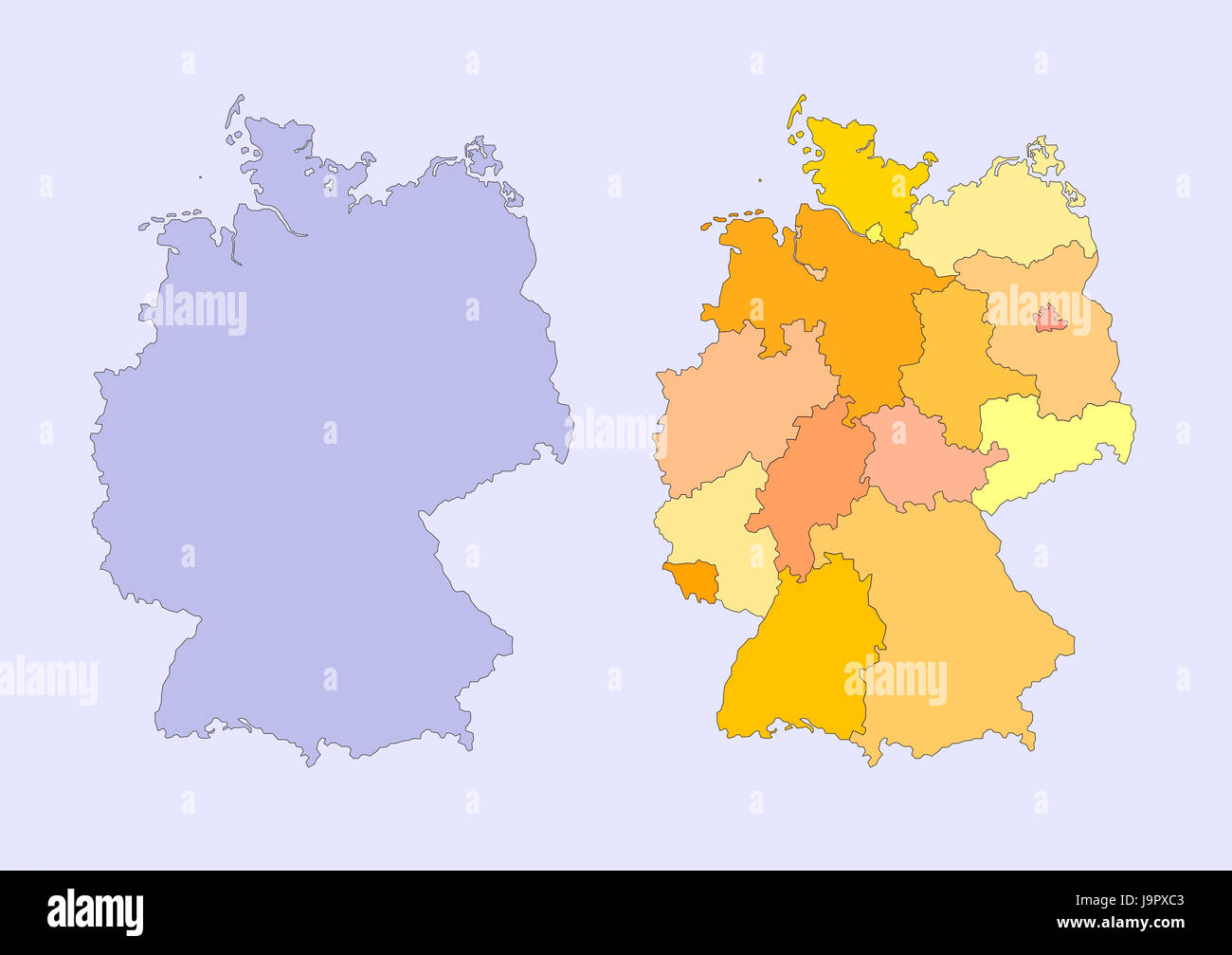 Germany maps immagini e fotografie stock ad alta risoluzione - Alamy