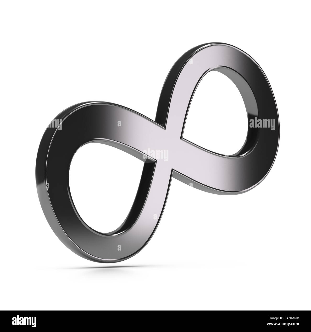 3D render image di un simbolo di infinito su sfondo bianco Foto stock ...