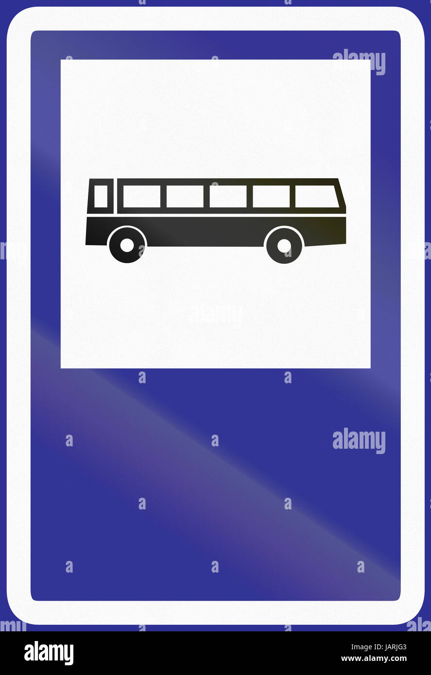 Cartello della fermata dell'autobus sul tetto immagini e fotografie ...