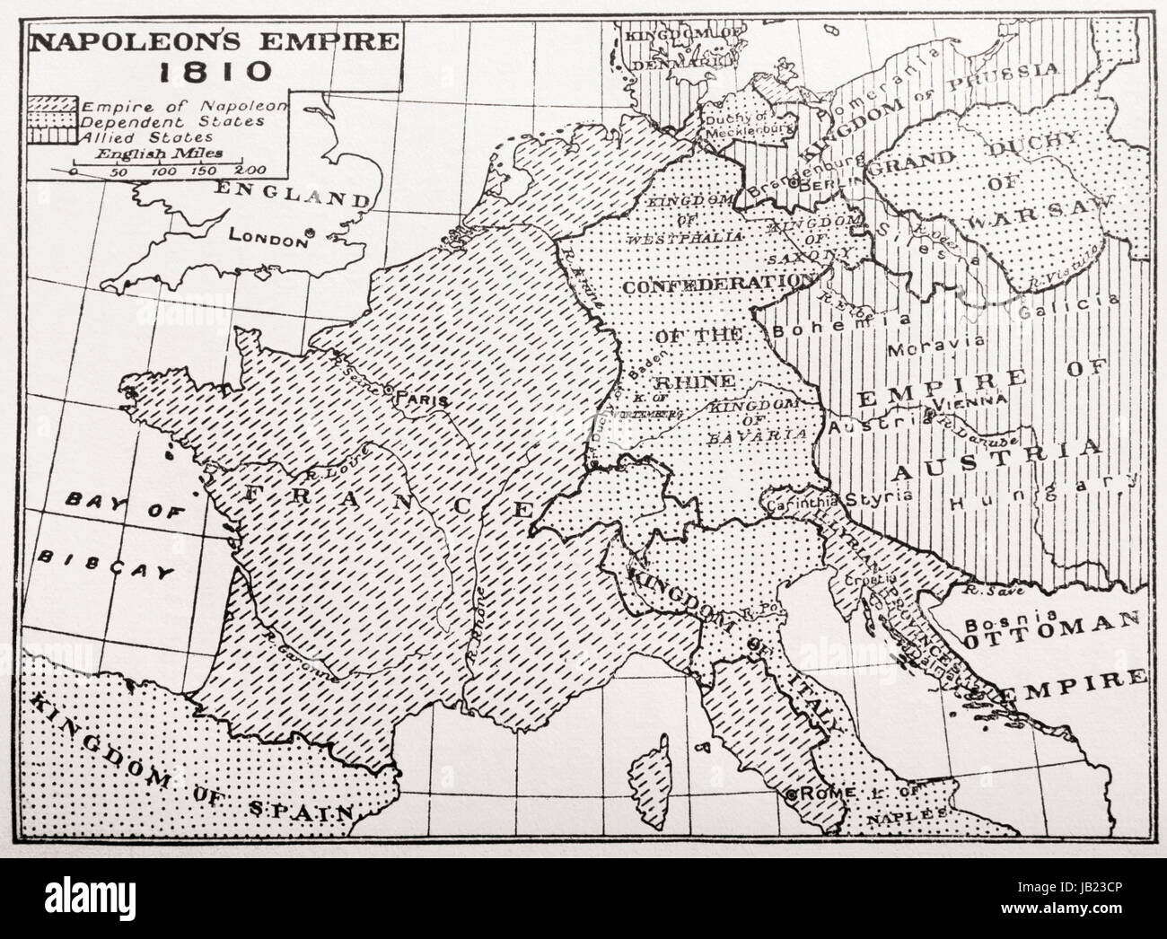 Mappa Dell'impero Di Napoleone Bonaparte