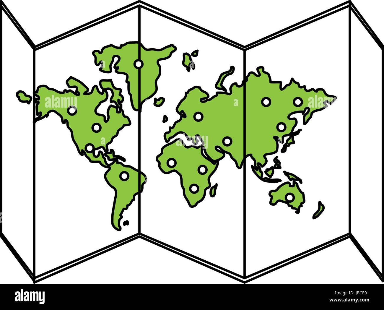 Disegno dell'icona mappa Immagine e Vettoriale - Alamy