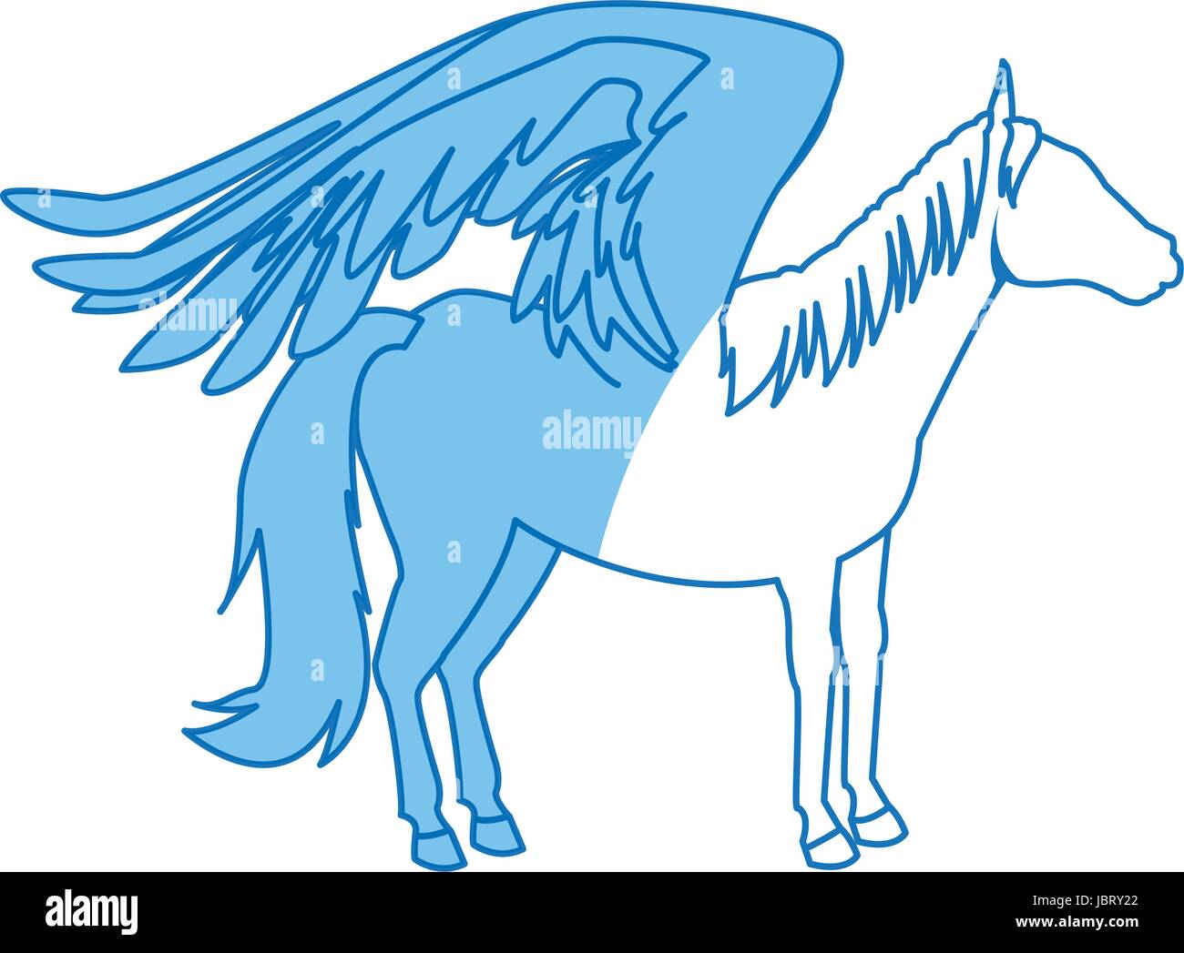 Il cavallo alato della mitologia greca Immagini Vettoriali Stock - Alamy