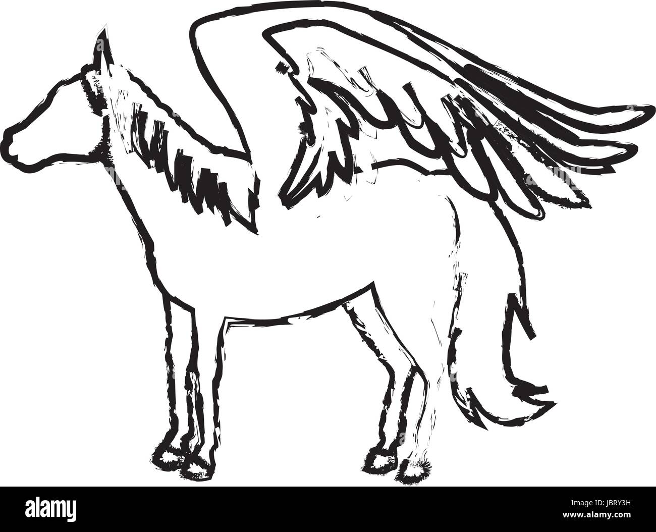 Il leggendario cavallo alato della mitologia greca pegasus Immagine e ...