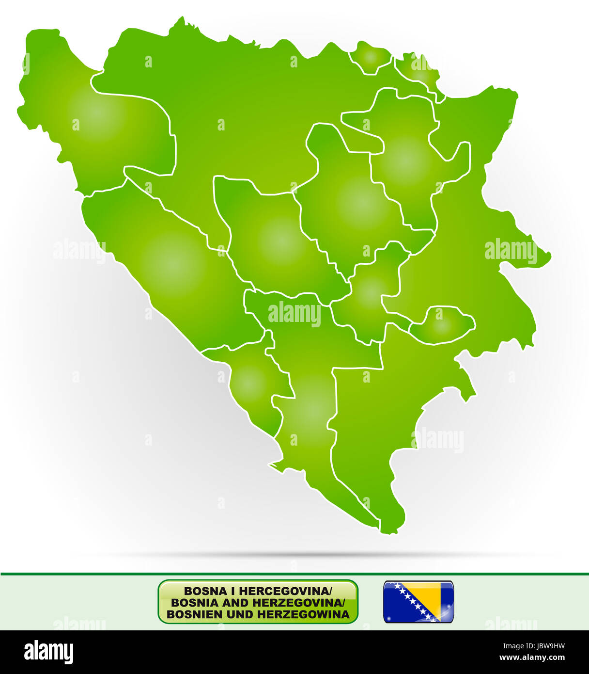 Karte von bosnien und herzegowina immagini e fotografie stock ad alta ...