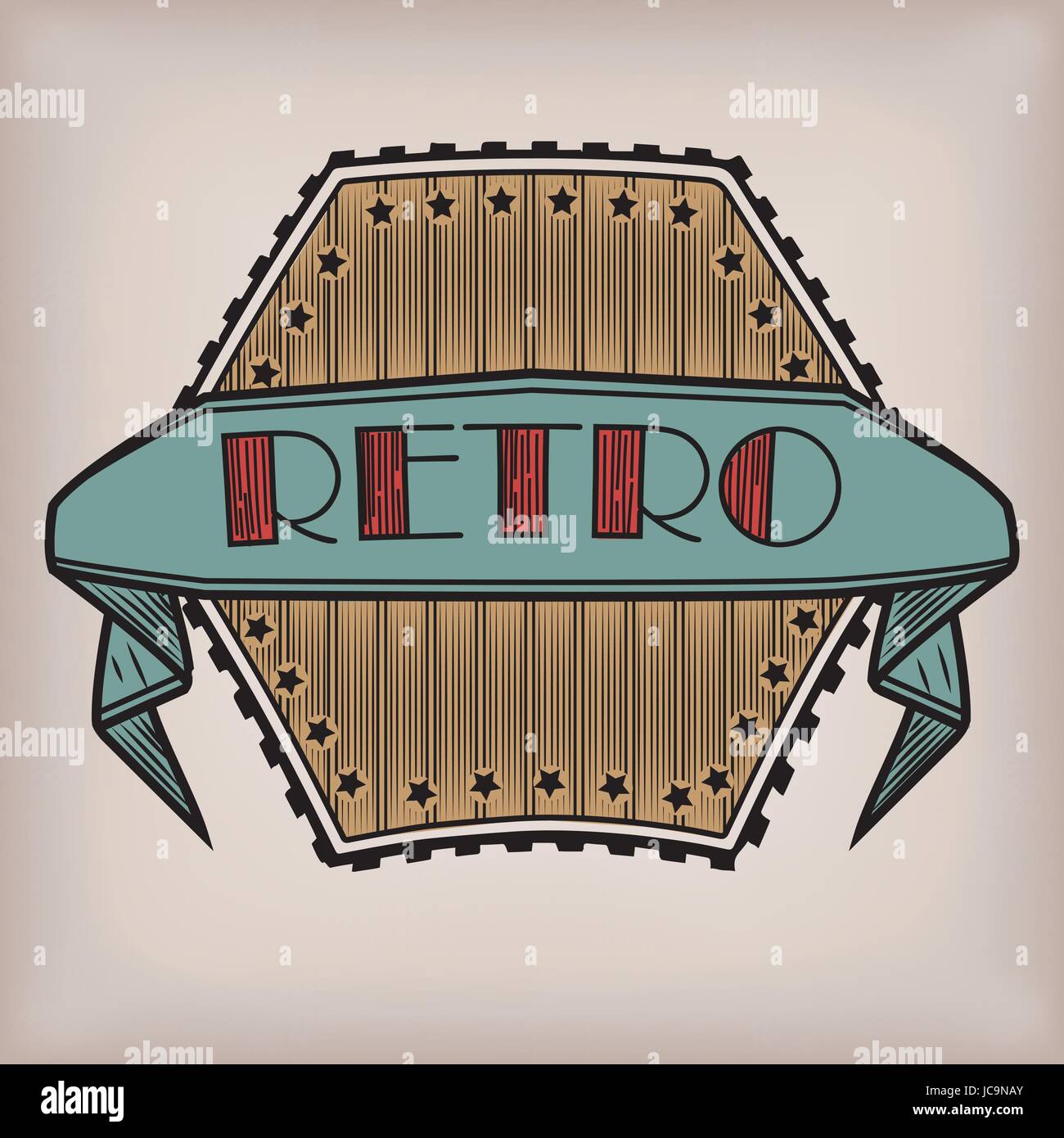 In stile retrò vintage stile vecchio logo logo adesivo con iscrizione ...