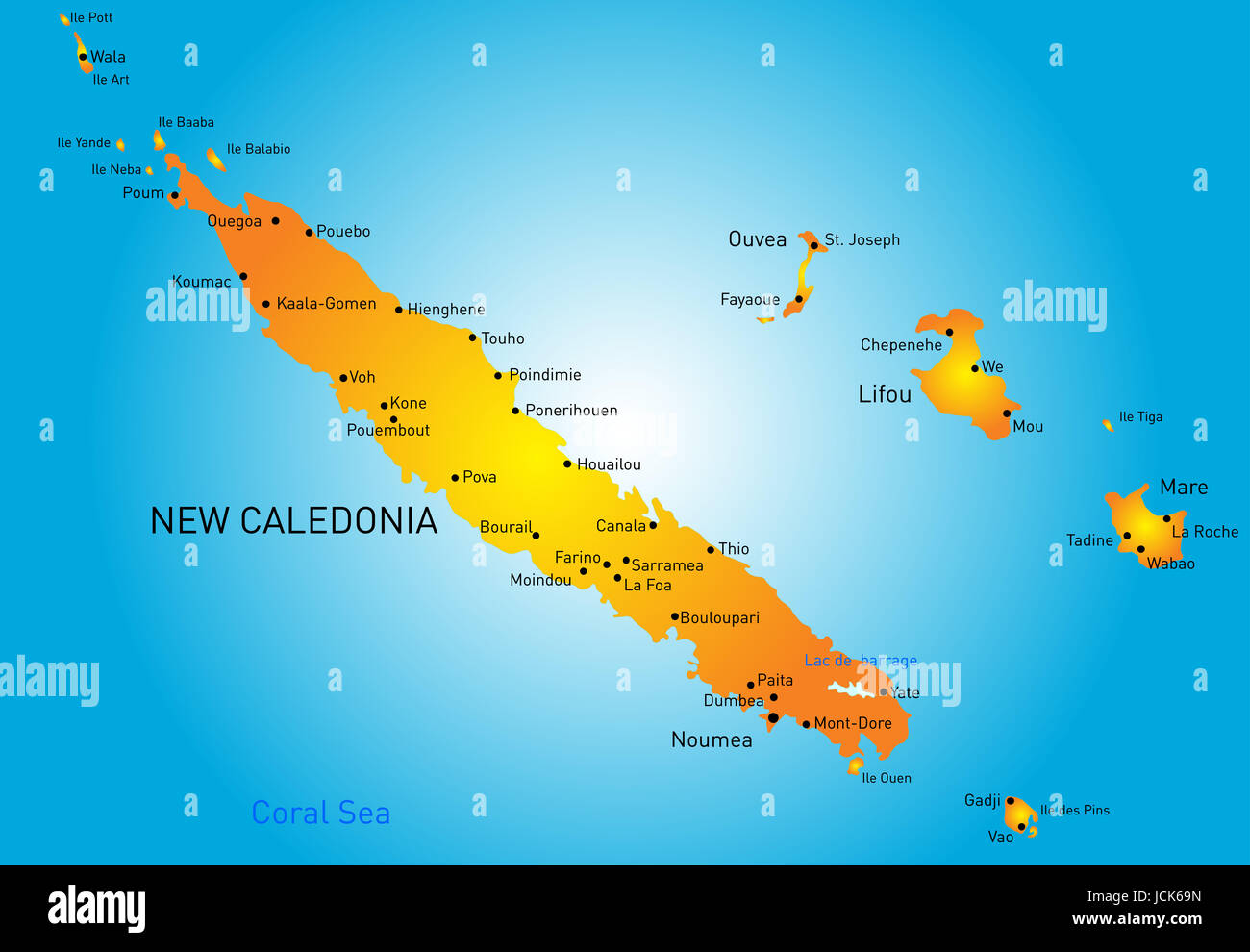 Nuova mappa della caledonia immagini e fotografie stock ad alta ...