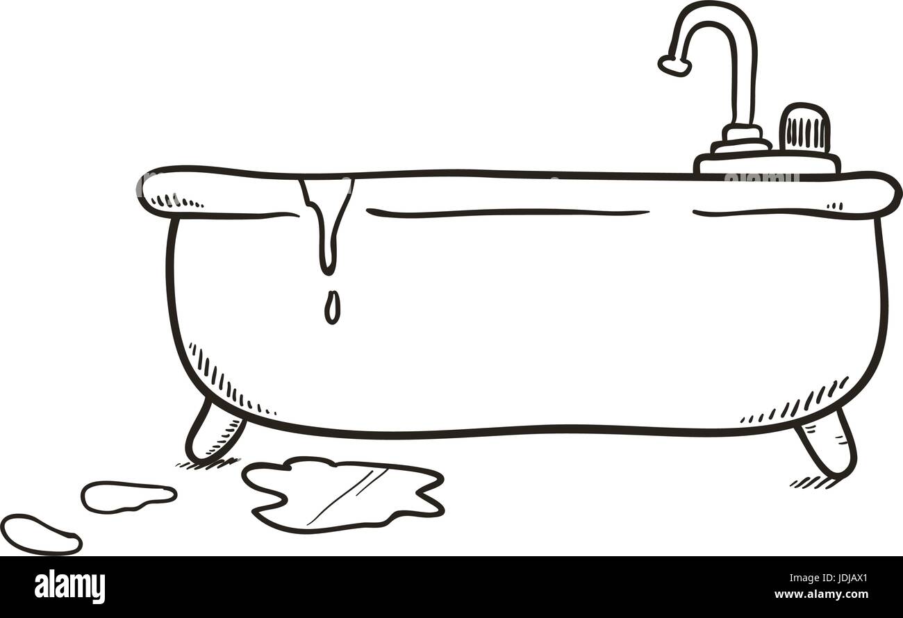 Vasca da bagno disegnare Immagine e Vettoriale - Alamy