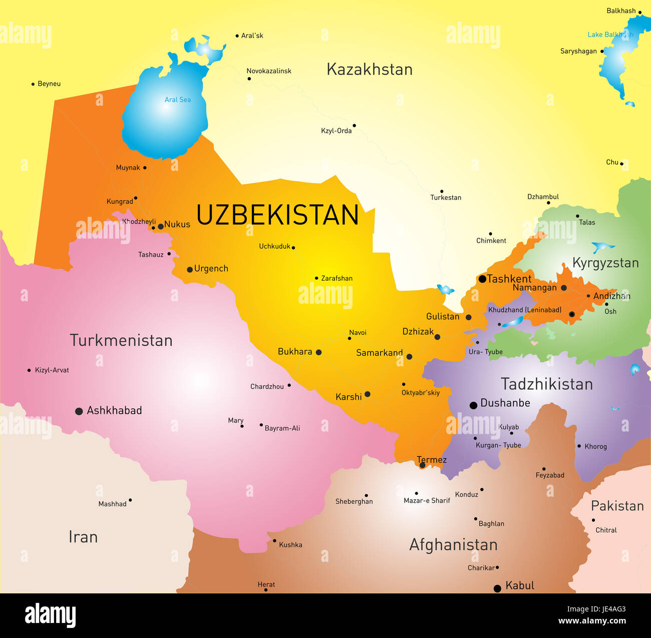 Vettore di mappa uzbekistan immagini e fotografie stock ad alta ...