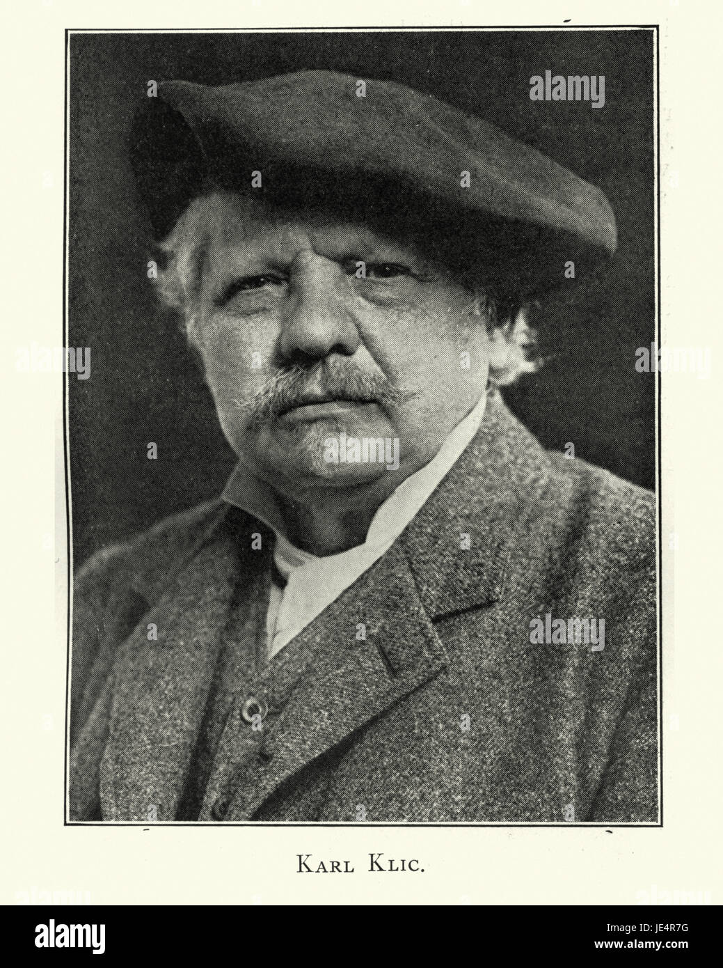 Ritratto di Karel Klic (Karl Klietsch) un pittore ceco, fotografo e ...