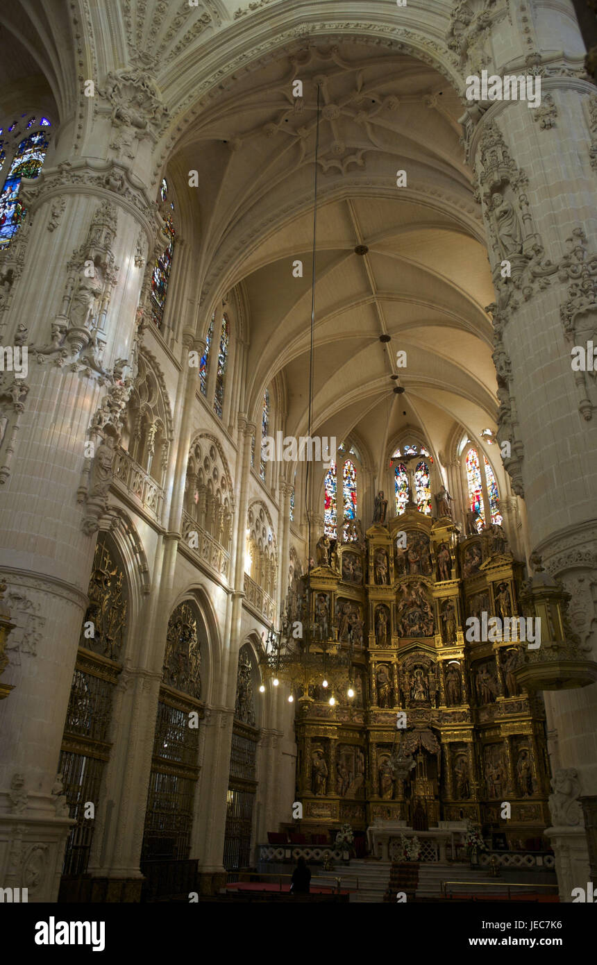Spagna, Castiglia e Leon, Burgos, Cattedrale, Retabel Foto stock - Alamy