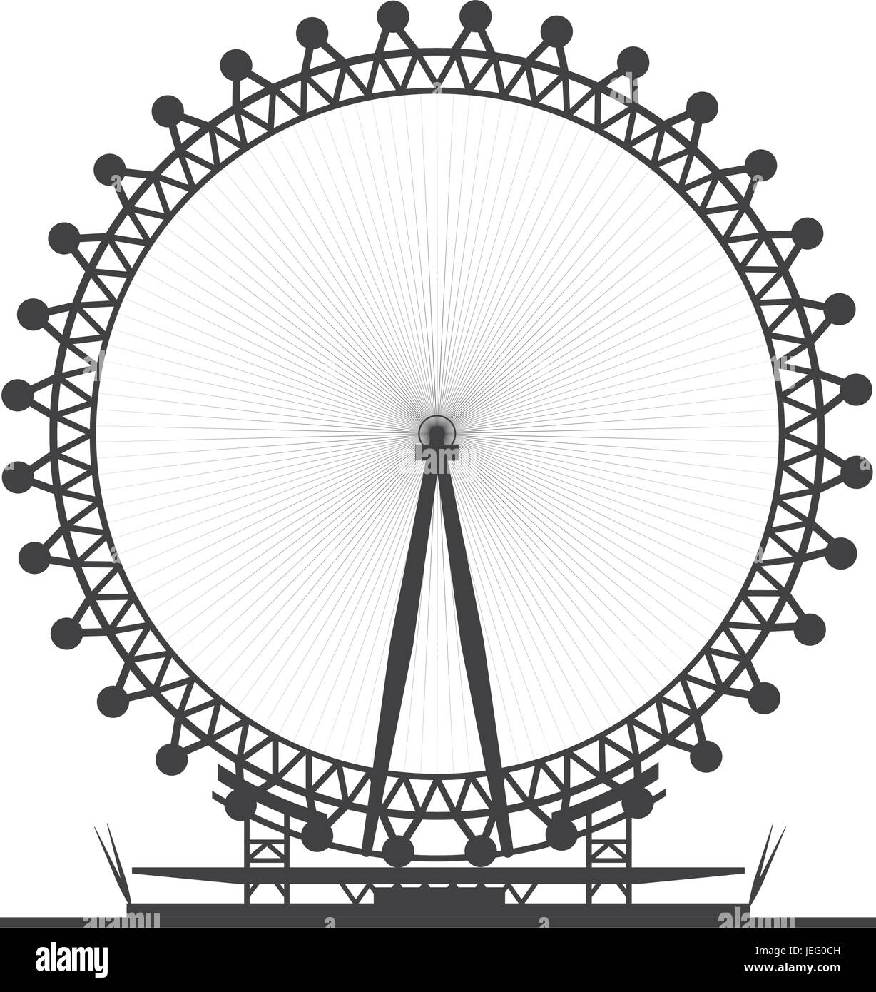 London eye black and white Immagini Vettoriali Stock - Alamy