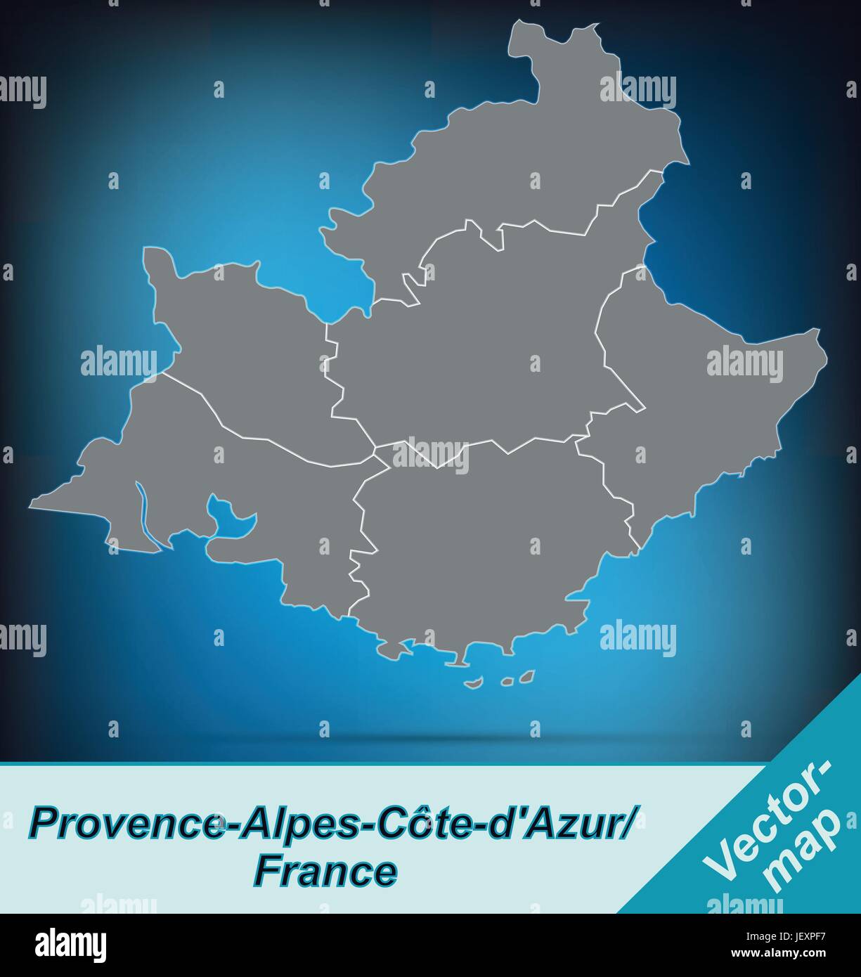 Provenza, Monaco, provincia, gap, Nizza, karte, landkarte, Provenza ...