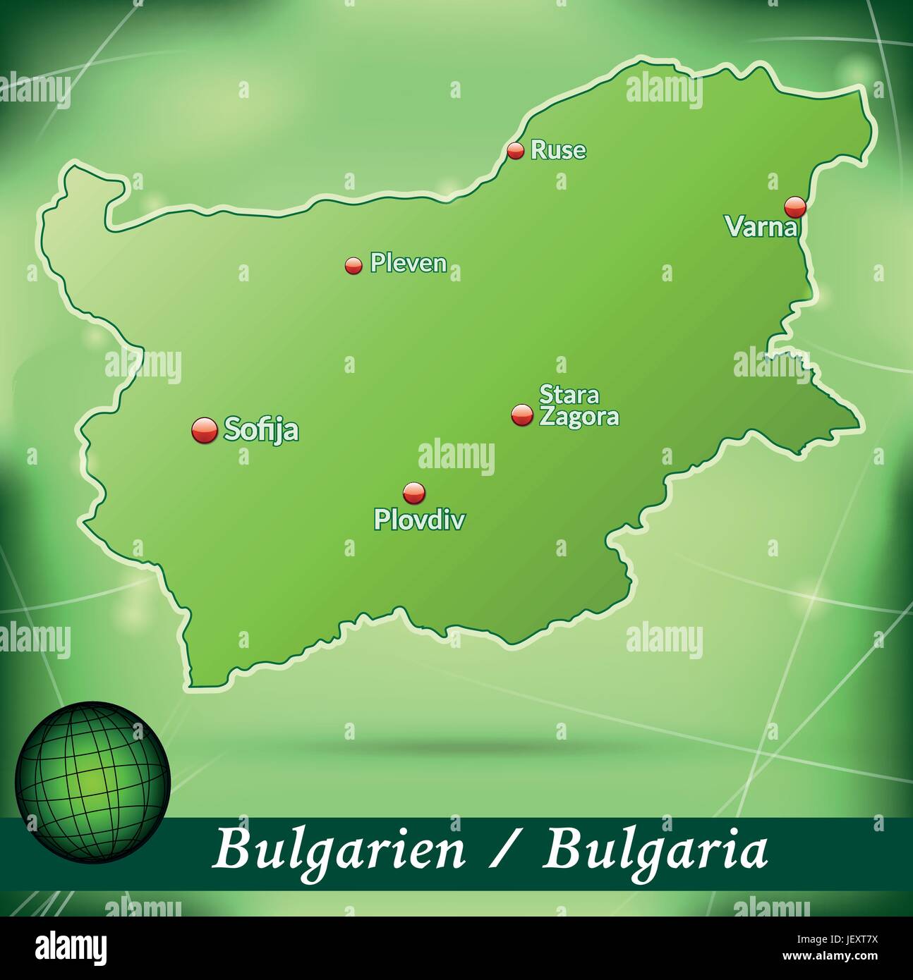Mappa della bulgaria immagini e fotografie stock ad alta risoluzione ...