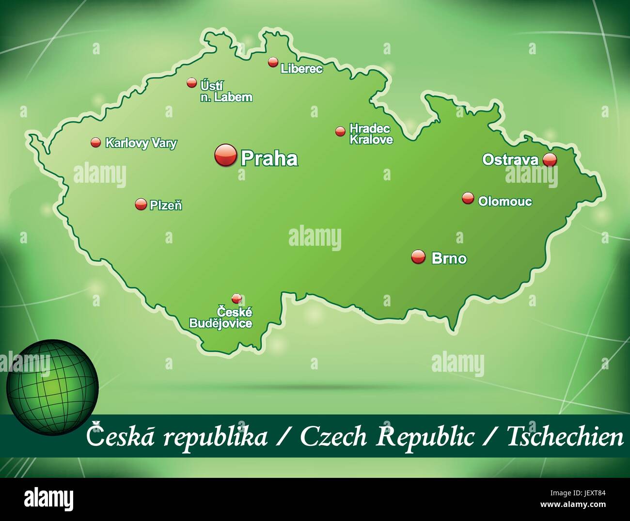 Mappa di plzen Immagini Vettoriali Stock - Alamy