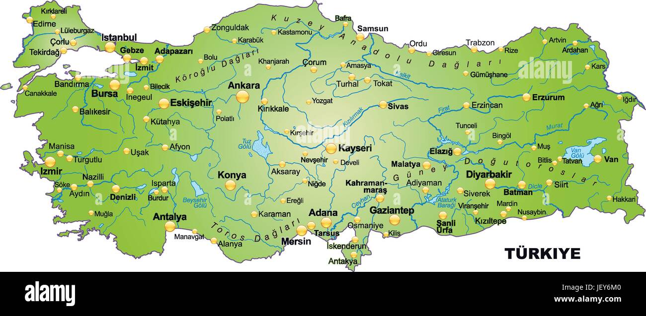 Turchia mappa muta confini immagini e fotografie stock ad alta ...