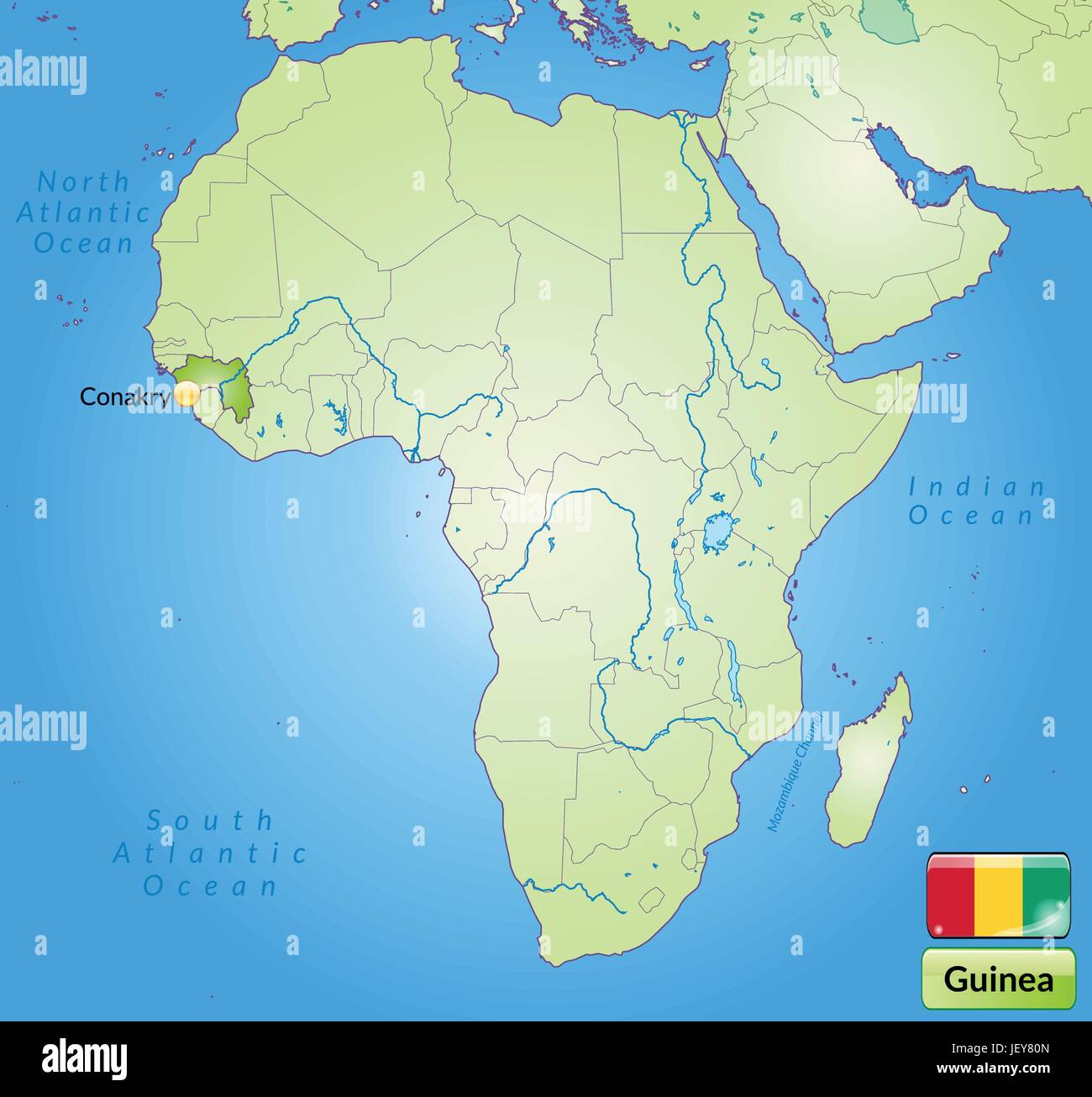 Mappa guinea Immagini Vettoriali Stock - Alamy