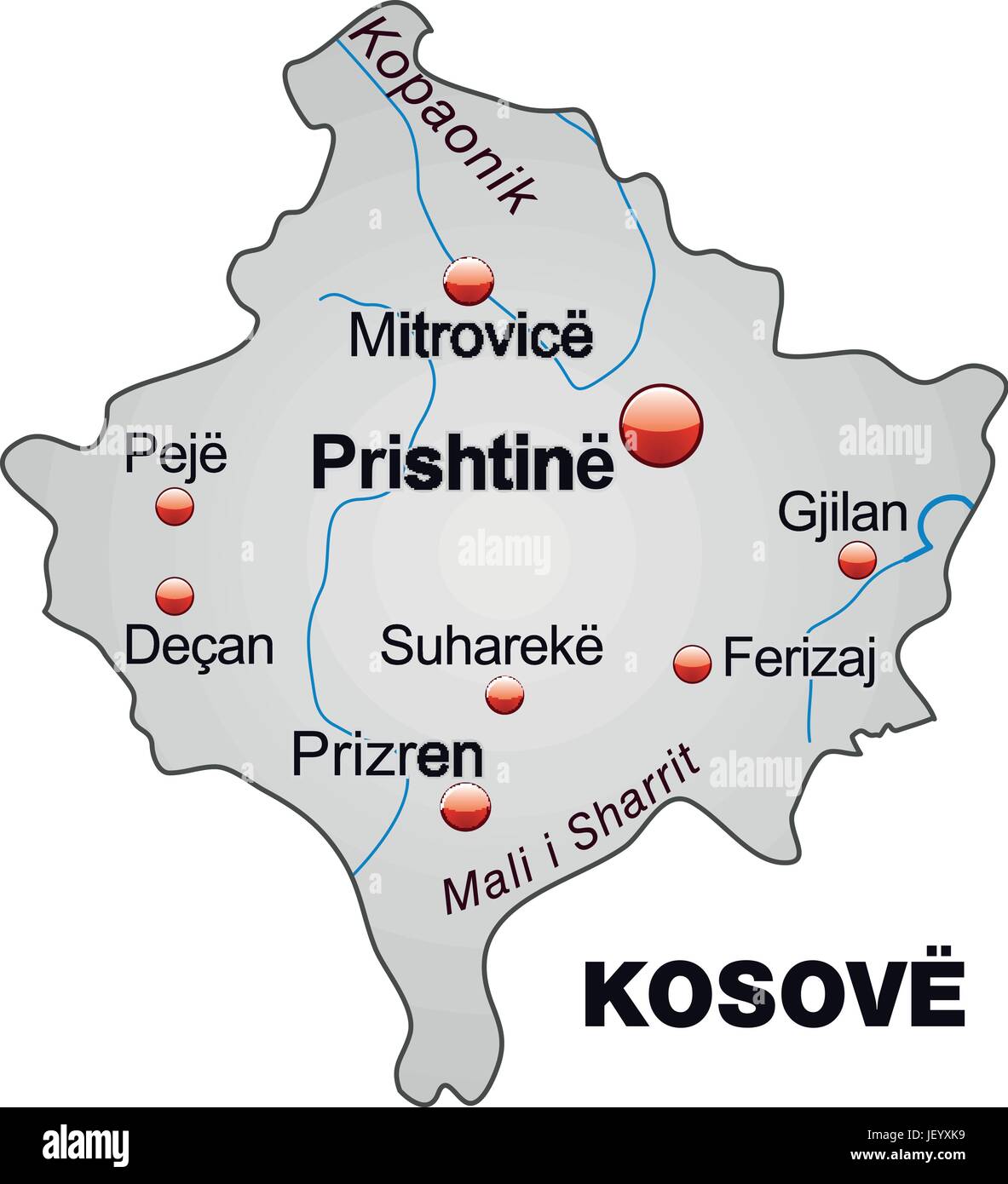 Mappa kosovo Immagini Vettoriali Stock - Pagina 2 - Alamy