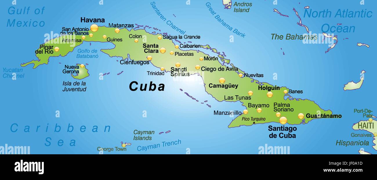 Mappa di cuba immagini e fotografie stock ad alta risoluzione - Alamy
