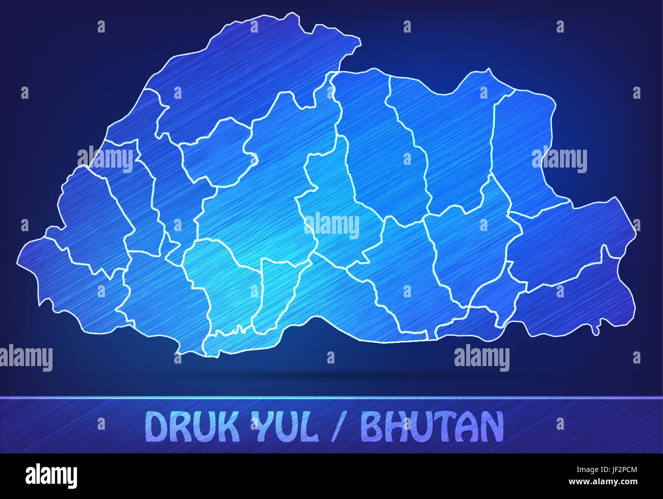 Mappa del bhutan Immagini Vettoriali Stock - Alamy