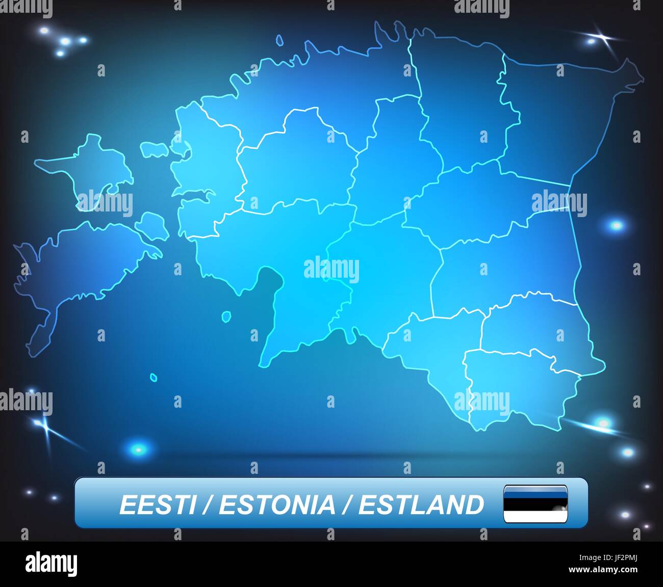 Estonia cartina Immagini Vettoriali Stock - Alamy