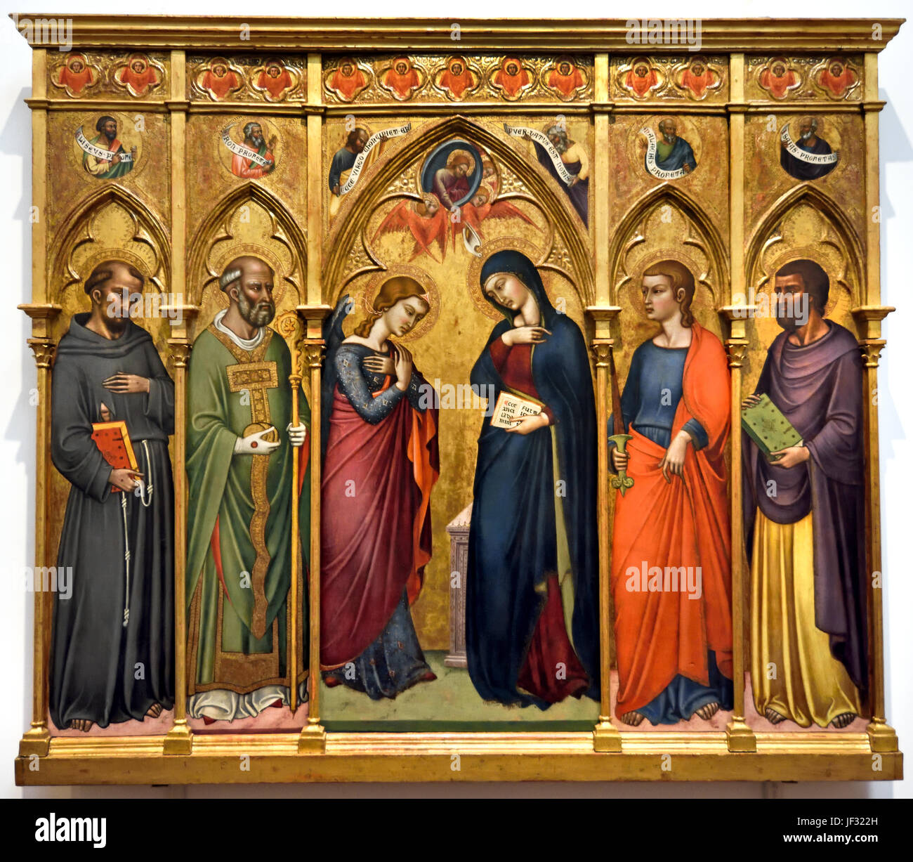 Annunciazione con San Francesco, San Nicola , San Tommaso, profeti ...