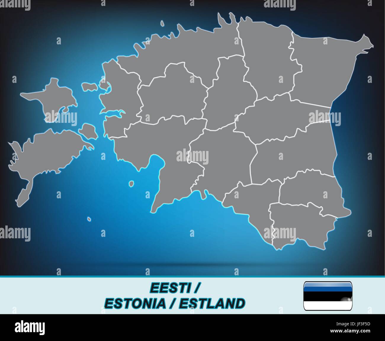 Estonia cartina Immagini Vettoriali Stock - Alamy