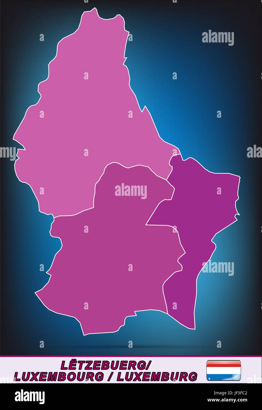 Mappa di lussemburgo immagini e fotografie stock ad alta risoluzione ...