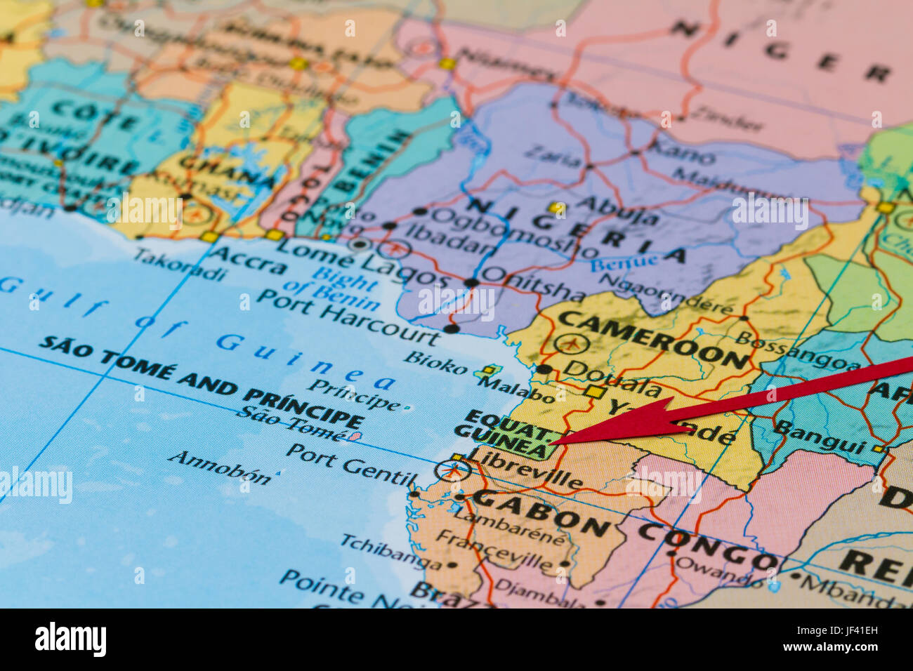 Guinea equatoriale map immagini e fotografie stock ad alta risoluzione ...