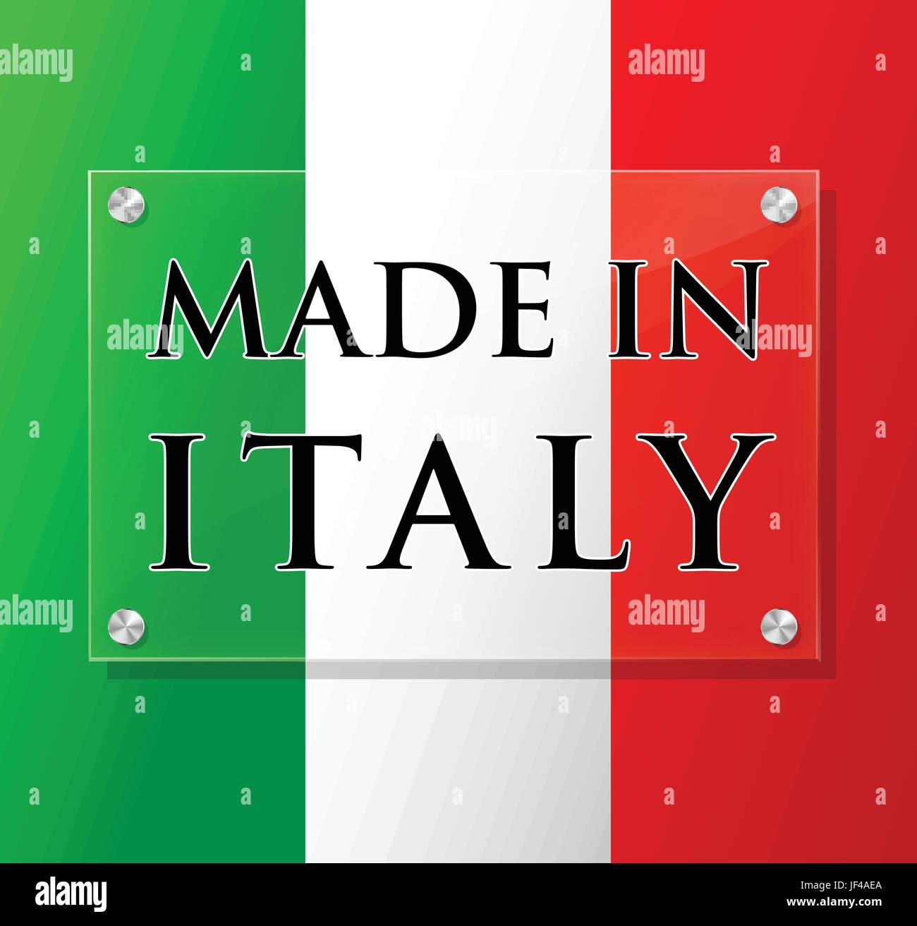 Illustrazione, bandiera, italiano, icona, fatta, il vettore, il ...