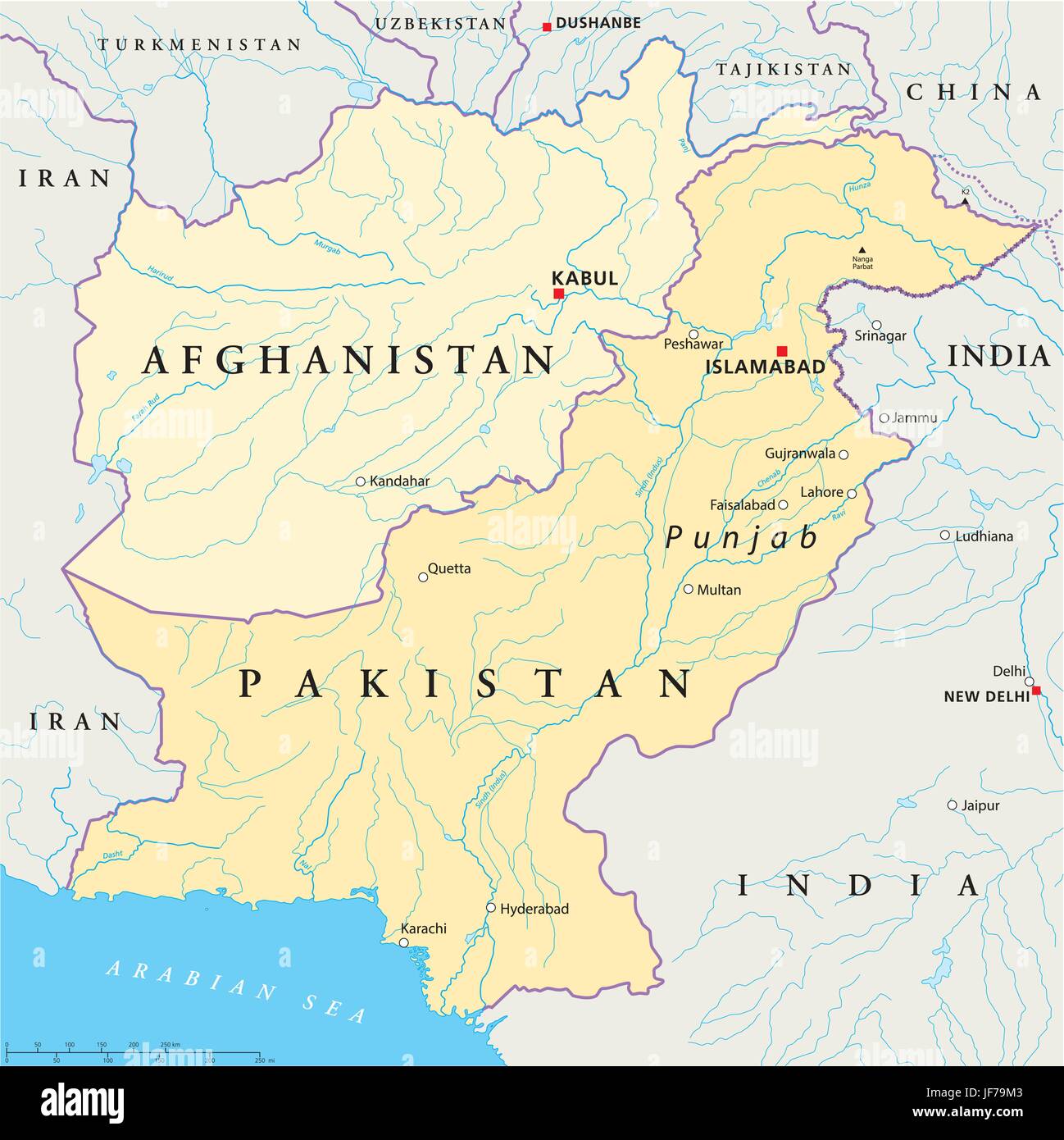 Map india pakistan immagini e fotografie stock ad alta risoluzione - Alamy