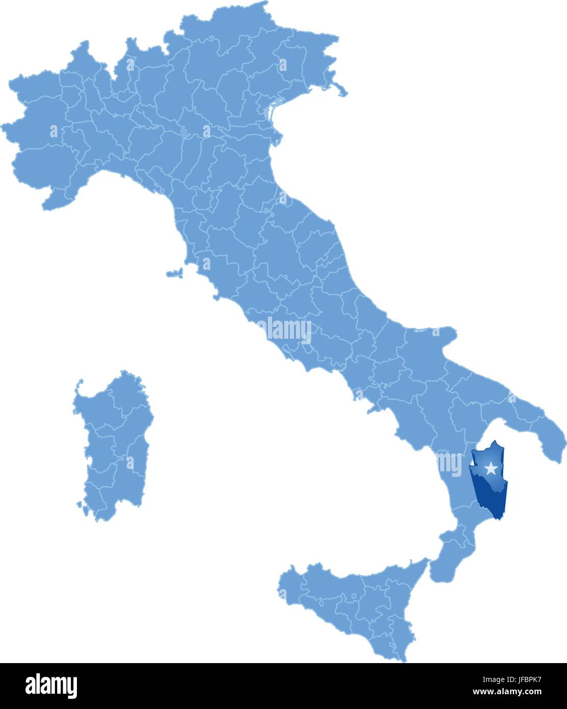 Mappa di crotone Immagini Vettoriali Stock - Alamy