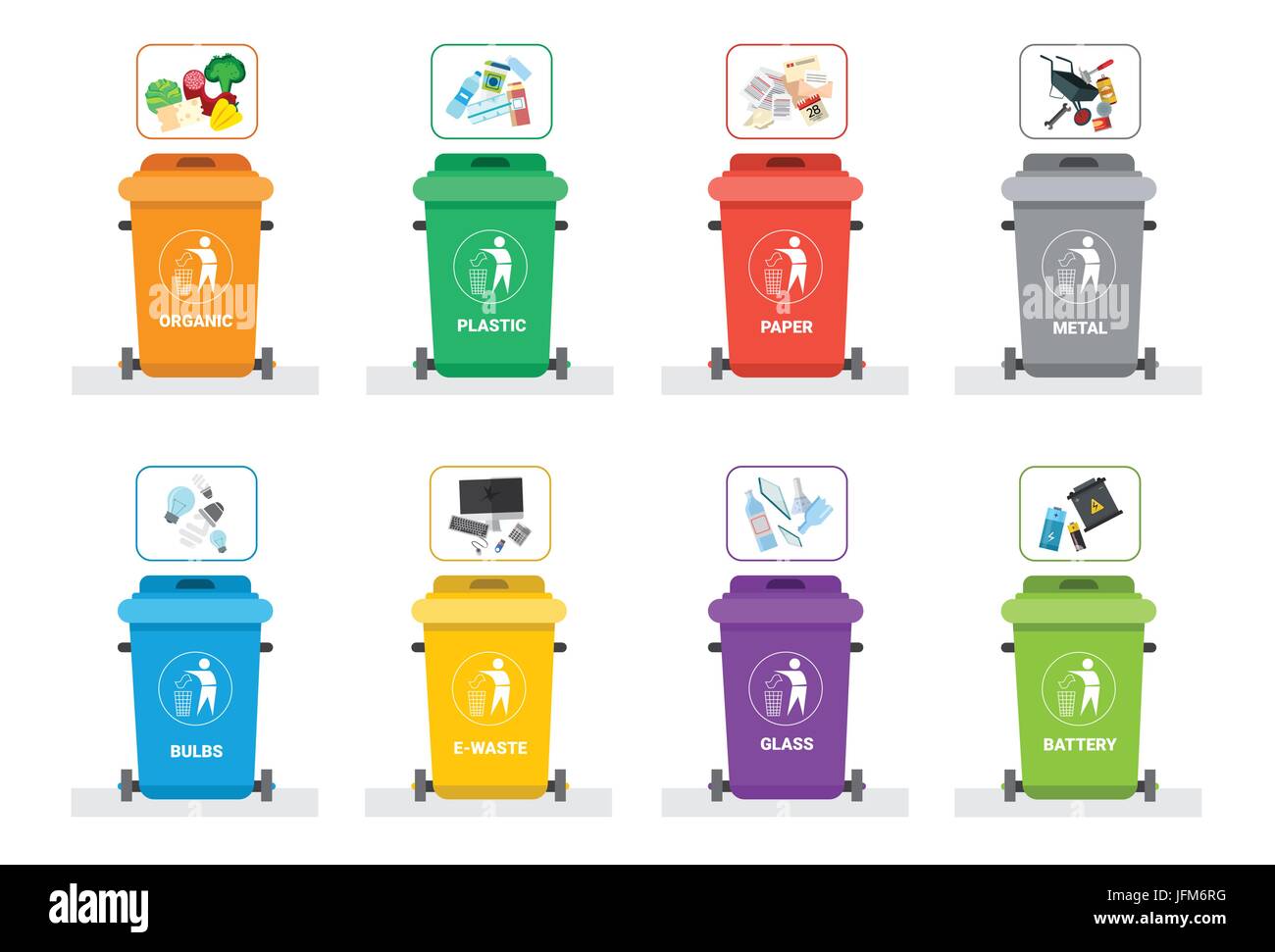 Raccolta differenziata plastica Immagini Vettoriali Stock - Alamy