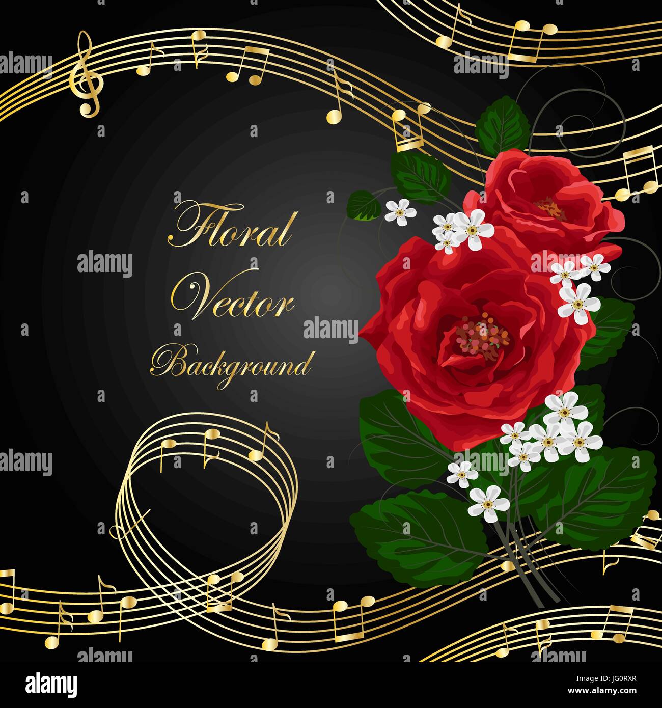 Music notes banner design Immagini Vettoriali Stock - Alamy