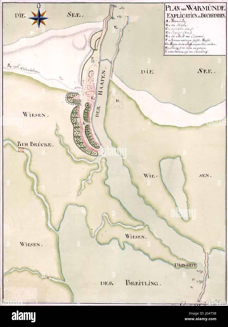Vecchia mappa di warnemunde immagini e fotografie stock ad alta ...