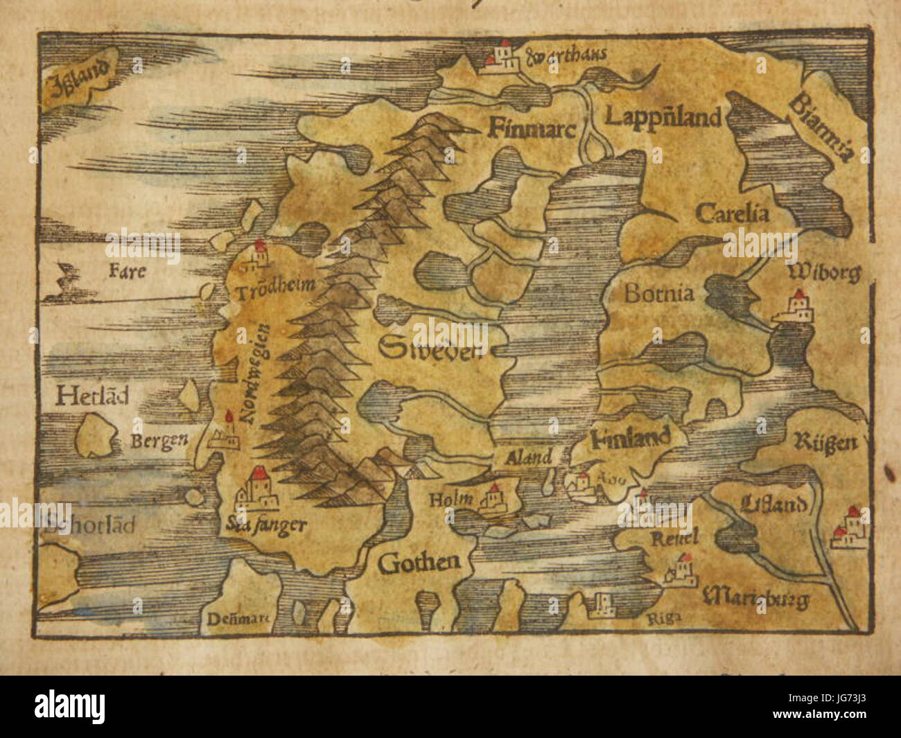 Mapa fisico de escandinavia immagini e fotografie stock ad alta ...